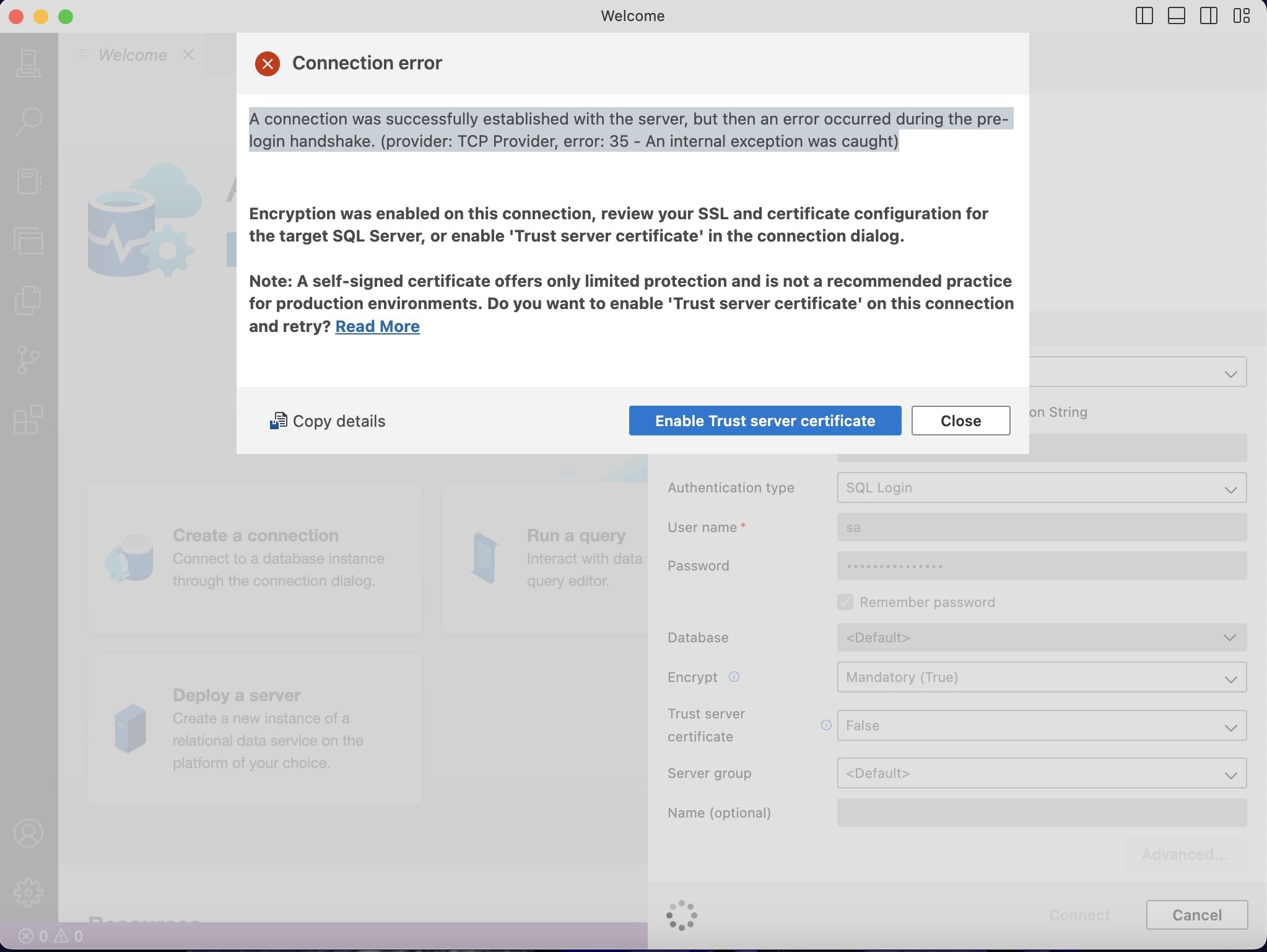sql for mackbook - Microsoft Q&A