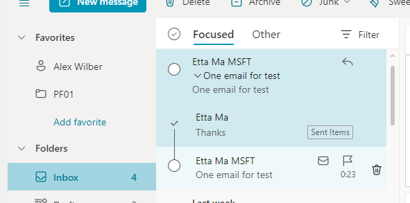 Outlook - Email Chain Overview or Notification - Microsoft Q&A