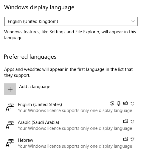Language Preferences on Taskbar - Microsoft Q&A
