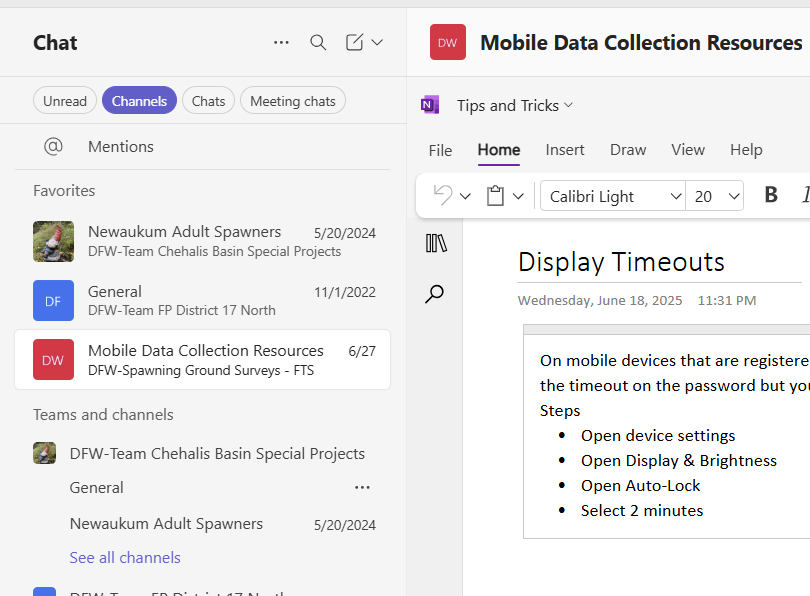 In Teams OneNote, how do I get the navigation pane to stay open ...