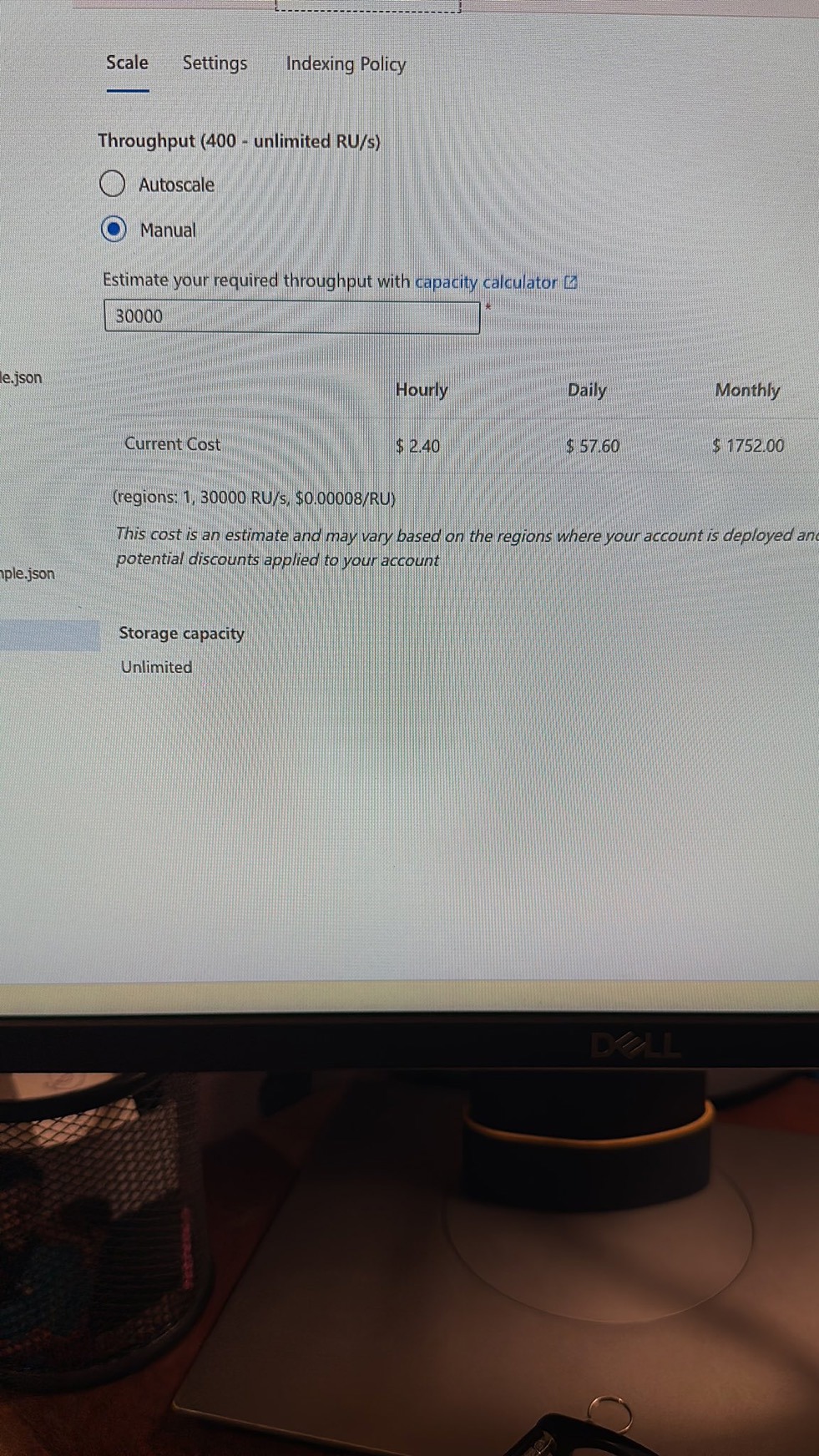 How to change the cosmsdb throughput manual to auto-scale using ADF - Microsoft Q&A
