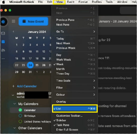 I am trying to change my calendar view from list to grid on the new ...