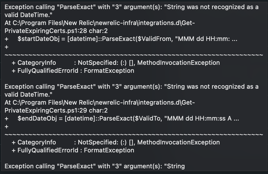 "ParseExact" with "3" argument(s): String was not recognized as a valid DateTime - Microsoft Q&A