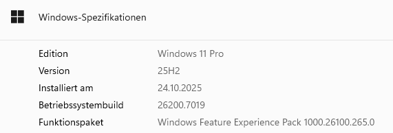 Bei Windows 11 25h2 Update tritt Fehler 0x800f0920 auf - Microsoft Q&A