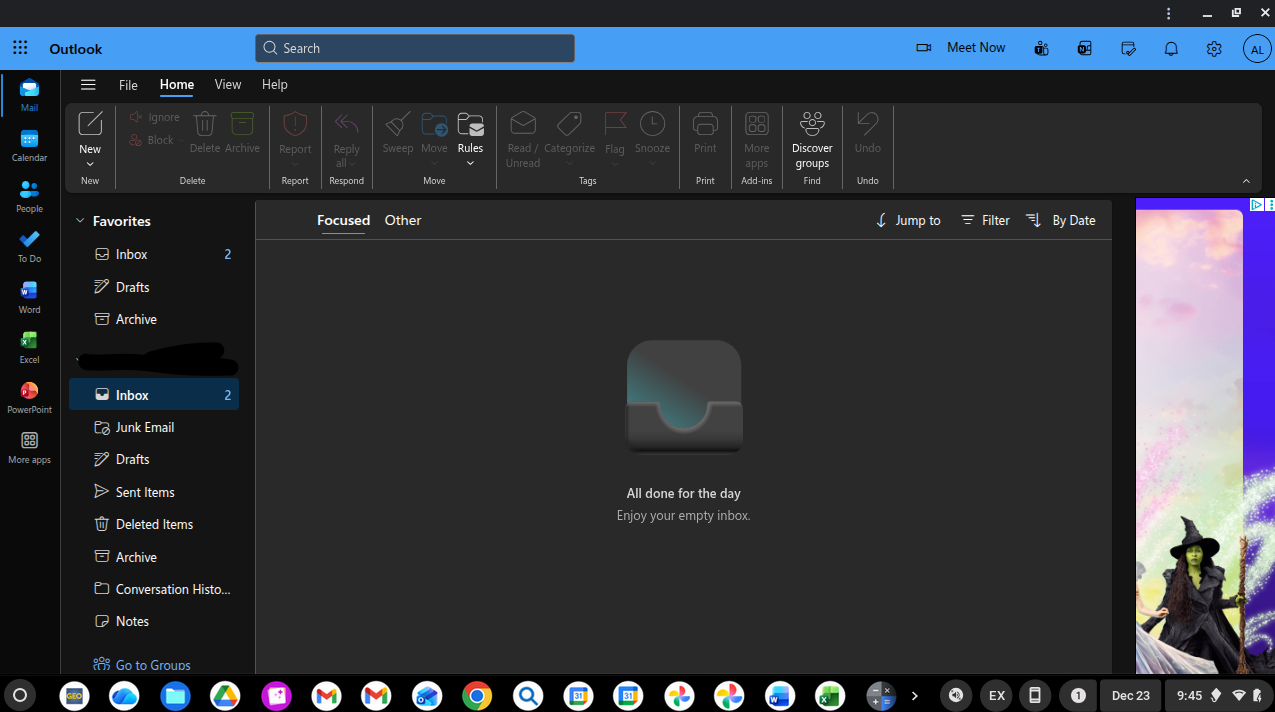 ads in outlook - Microsoft Q&A