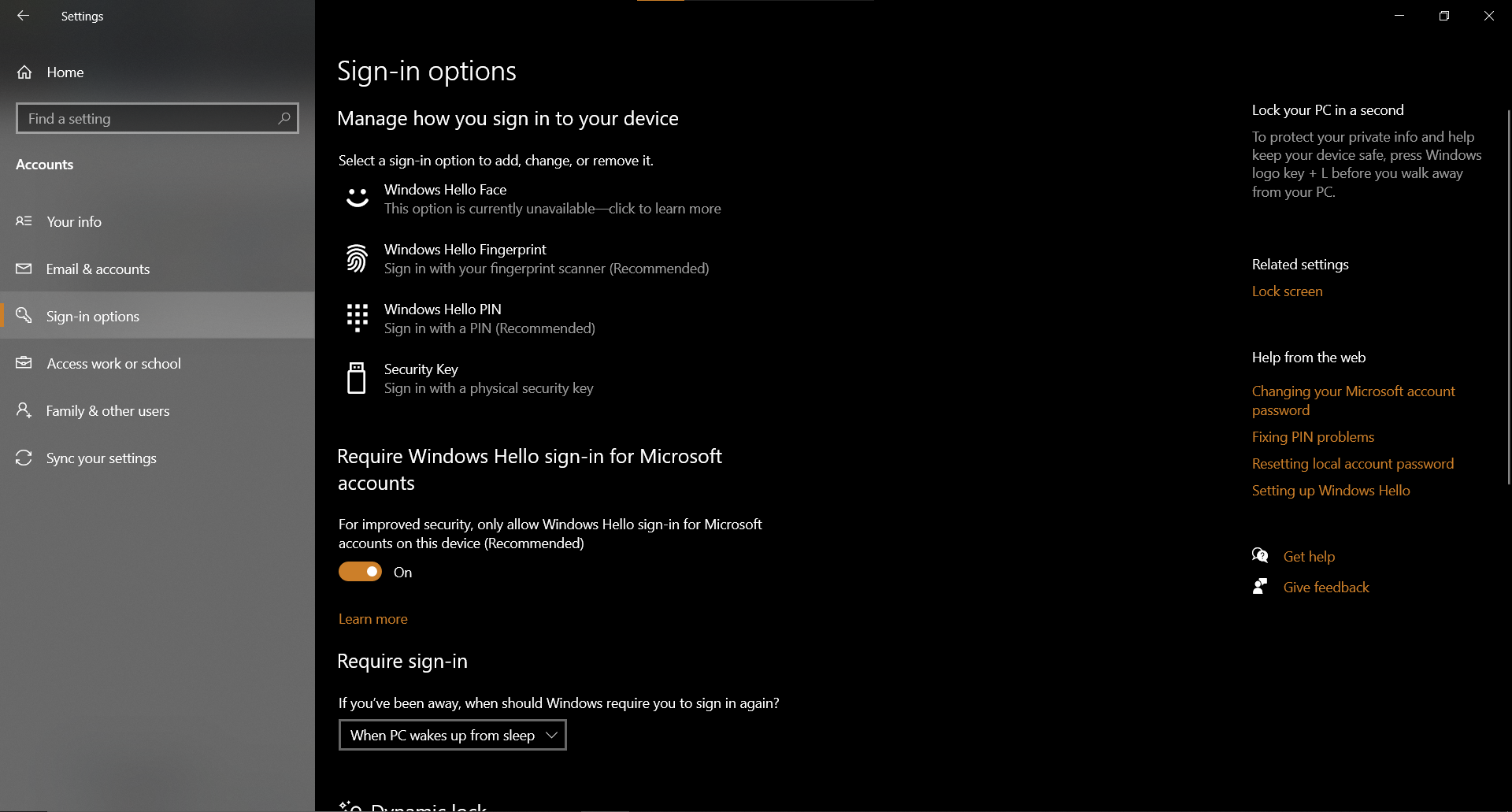 Missing picture password option in sign-in options windows 10, it doesn ...