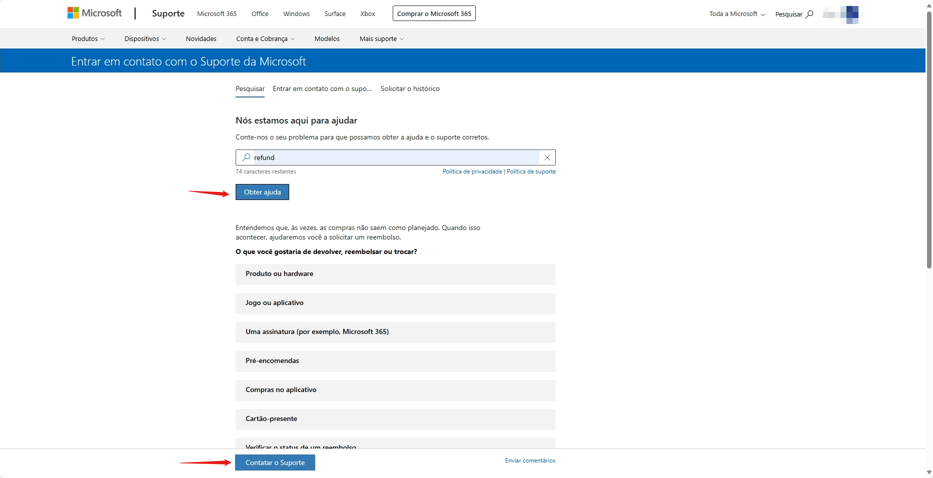 como falar com suporte - Microsoft Q&A