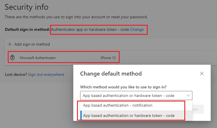 How can we get configured default sign-in method using How can we get configured default sign-in method using