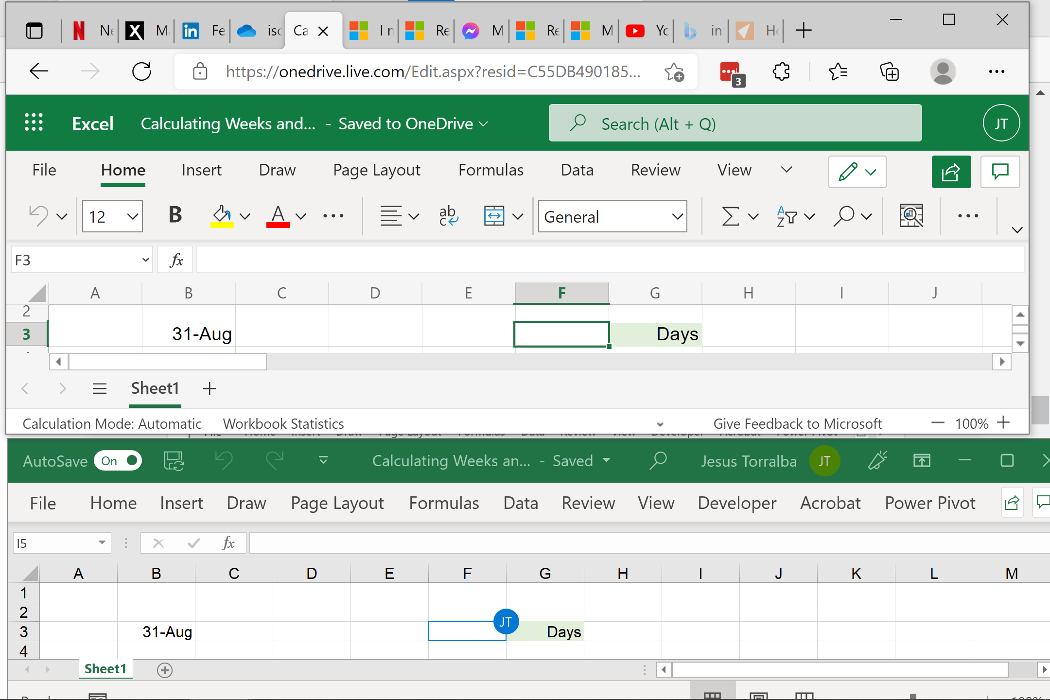 blue outline with bubble containing initials - Microsoft Q&A