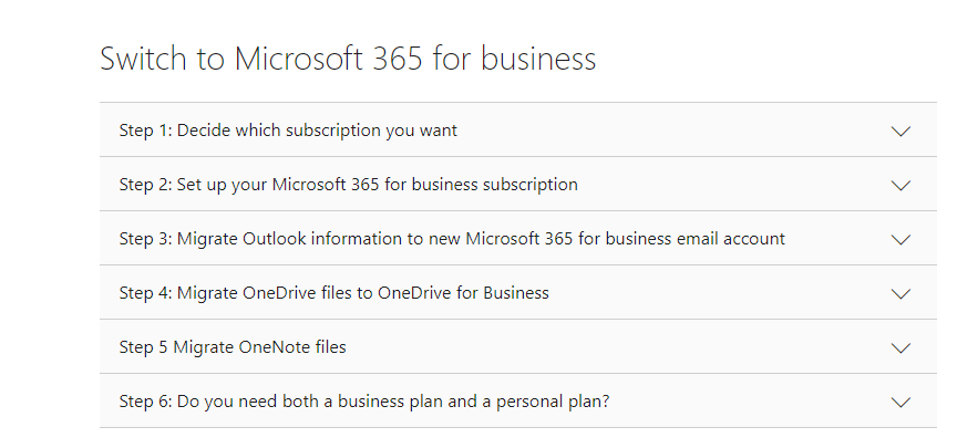 Move From Microsoft Family 365 to Microsoft Business and the transfer ...