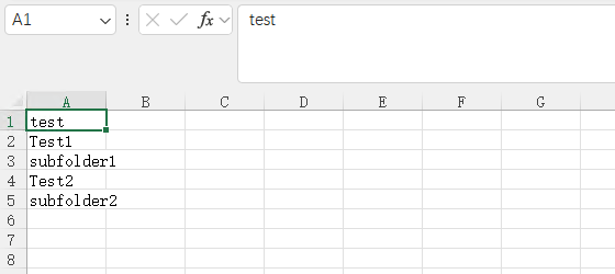 How to extract a list of folders,subfolders names on excel sheet without files only folders and ...