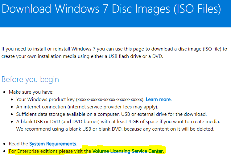 Windows 7 Enterprise ISO - Microsoft Q&A