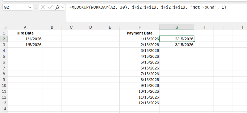 I want to create a formula, using a hire date +30 days, I want to ...