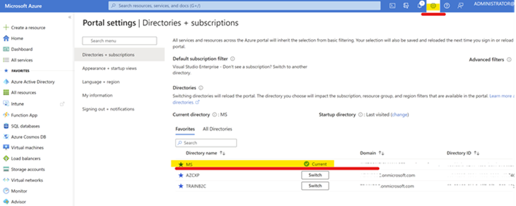 Azure says portal encountered an issue while attempting to retrieve access tokens - Microsoft Q&A