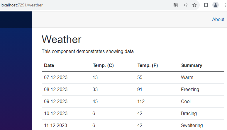 Why would Blazor still find an endpoint match for /Weather despite ...