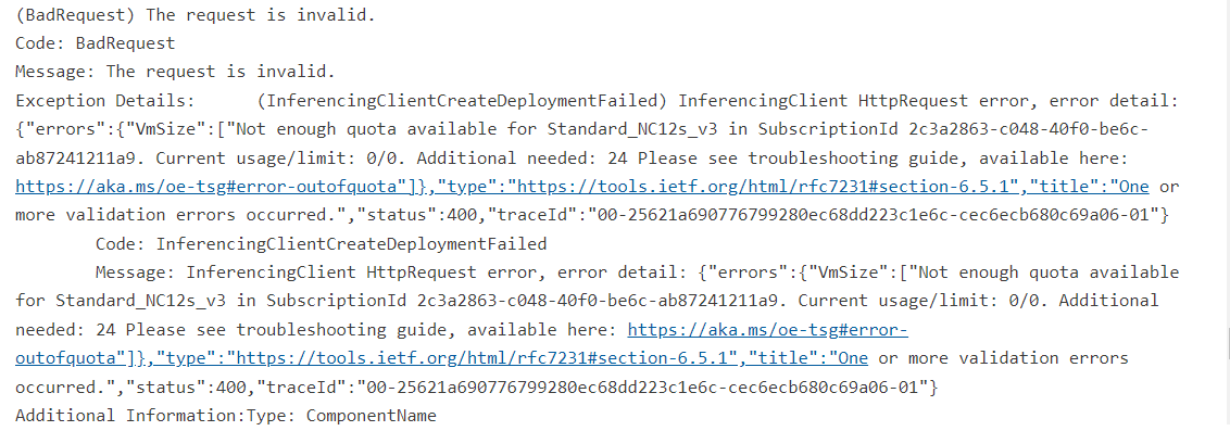 Managed online endpoint in AML requested vcores for deployment ...