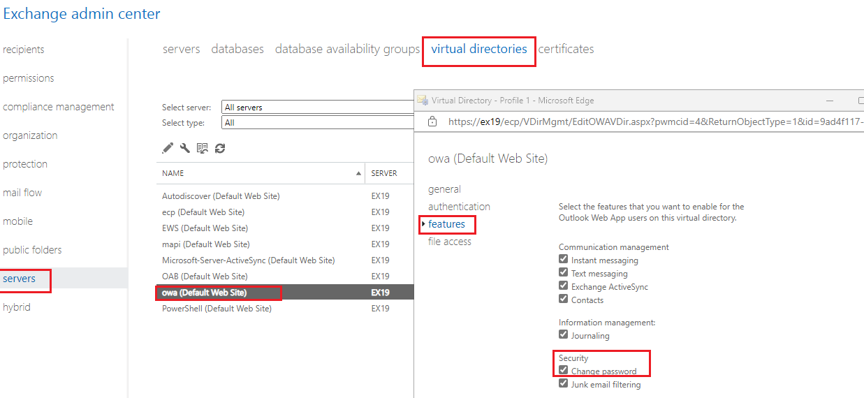 After CU14 update install on exchange 2019, users can not change the expired passwords ...