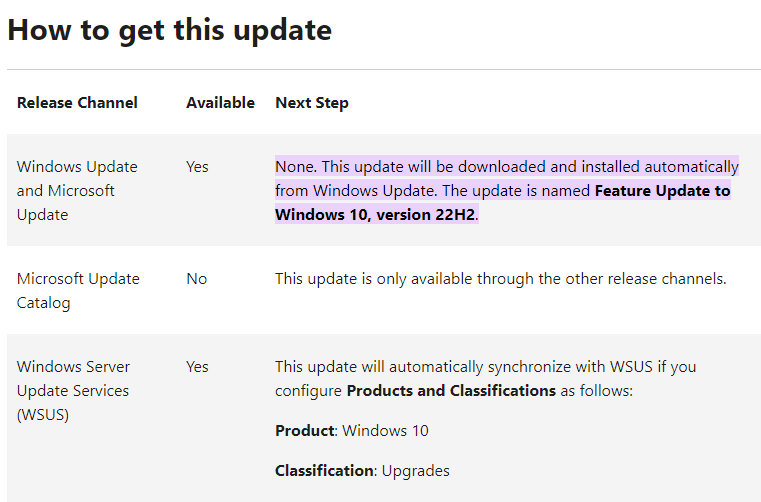 Windows 10 21H2 was unexpectedly updated to 22H2 - Microsoft Q&A