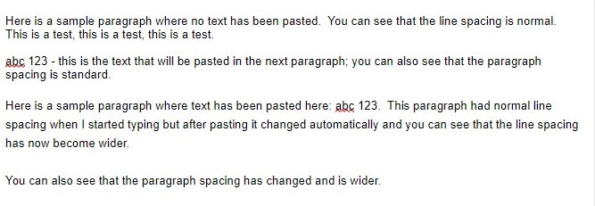 Outlook Online changes line spacing and paragraph spacing after pasting ...