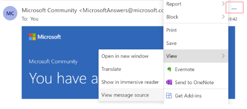 How to view mail headers? - Microsoft Q&A