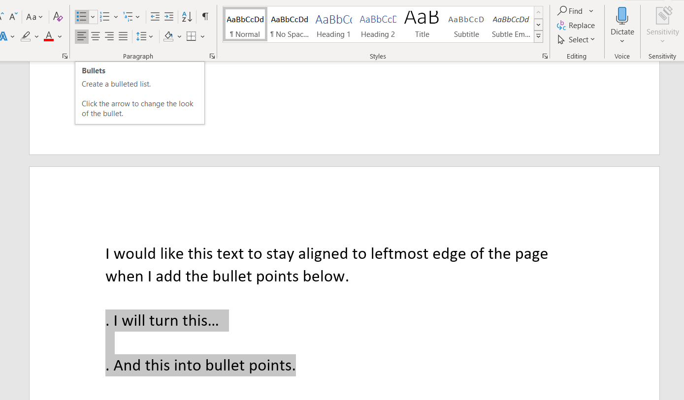 Annoying Indent Issue with Bullet Points - Microsoft Q&A