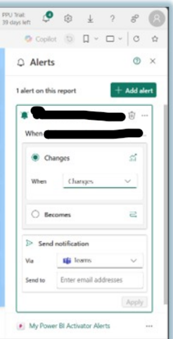 Setting Alerts In Power BI Report - Microsoft Q&A