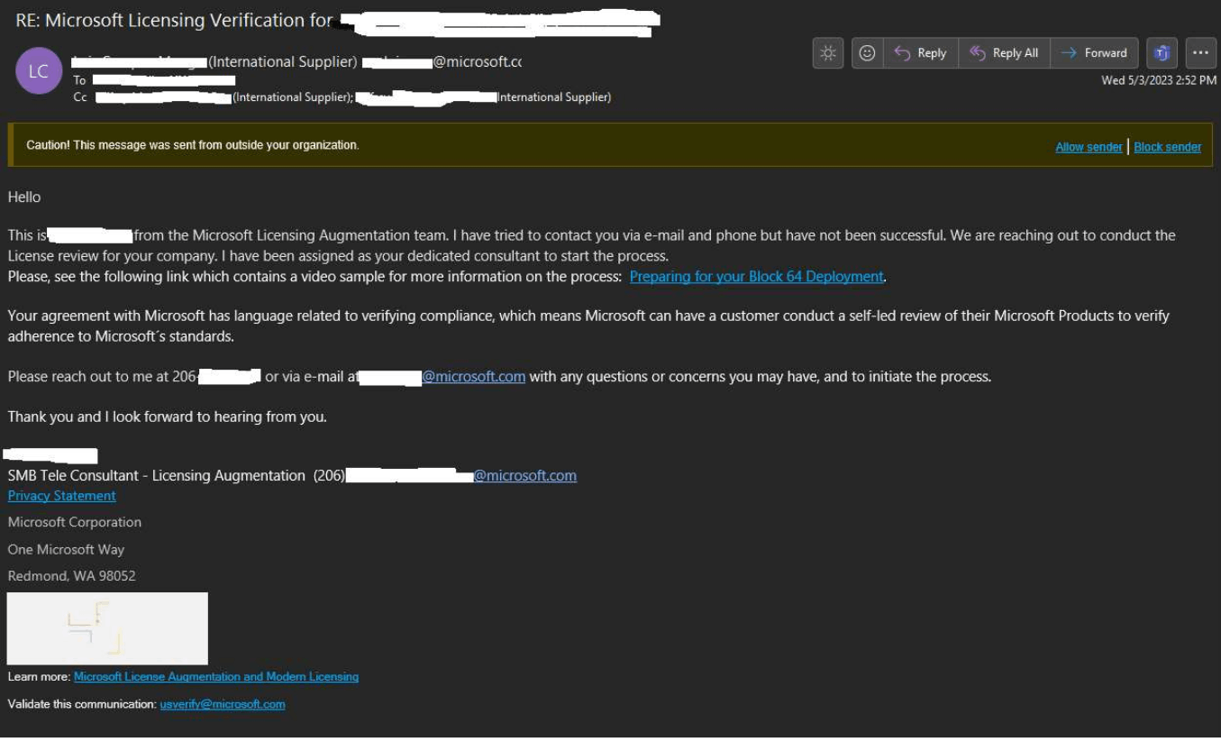 Email from Microsoft - Microsoft Q&A