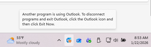 Still seeing classic Outlook Taskbar icon/notifications even after ...