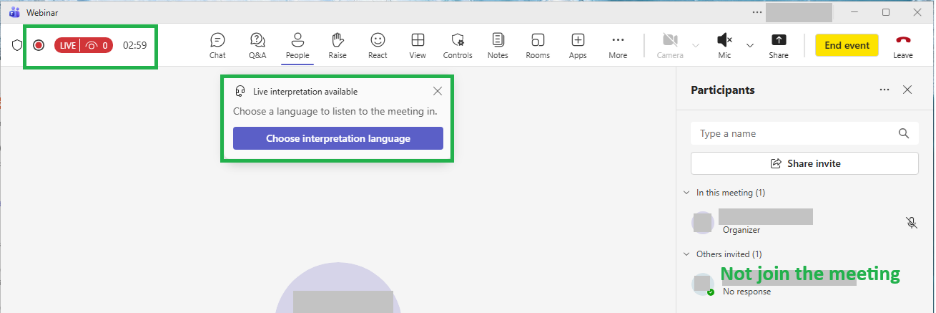 Hosting a Teams Webinar for external client - they are bringing a ...