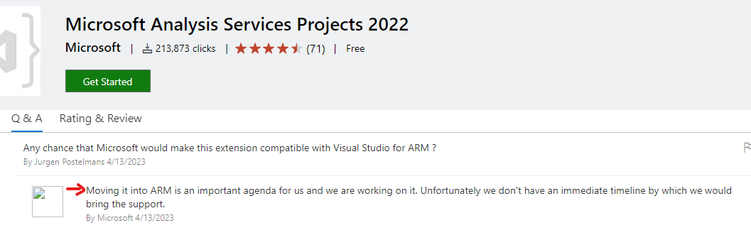 Visual Studio 2022 Analysis Services Extension on Windows 11 ARM64 ... Visual Studio 2022 Analysis Services Extension on Windows 11 ARM64 ...