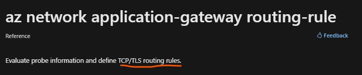 Facing Issue while creating Tcp Backend setting through Azure CLI ... Facing Issue while creating Tcp Backend setting through Azure CLI ...