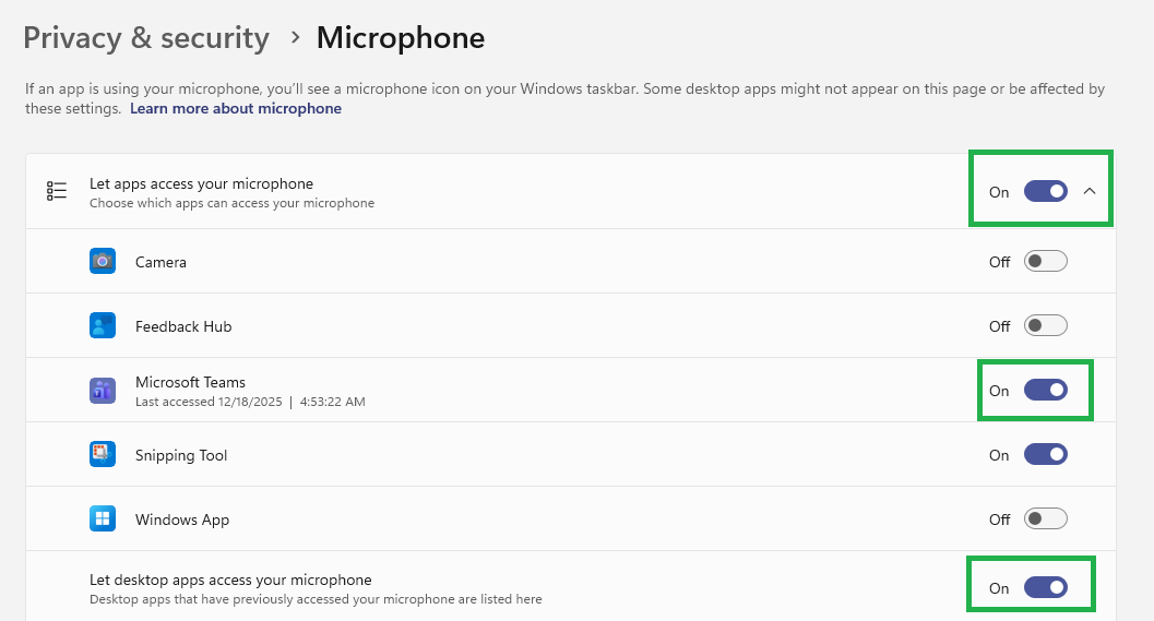 When launching a Teams meeting, no Microphone is available - Microsoft Q&A