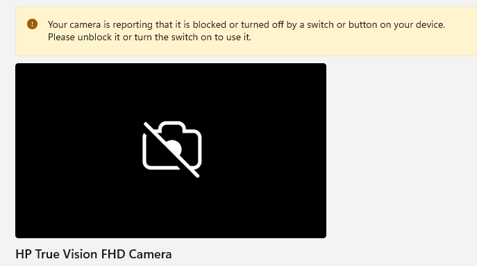 My camera is blocked or turned off, I can't find where to unblock or ...