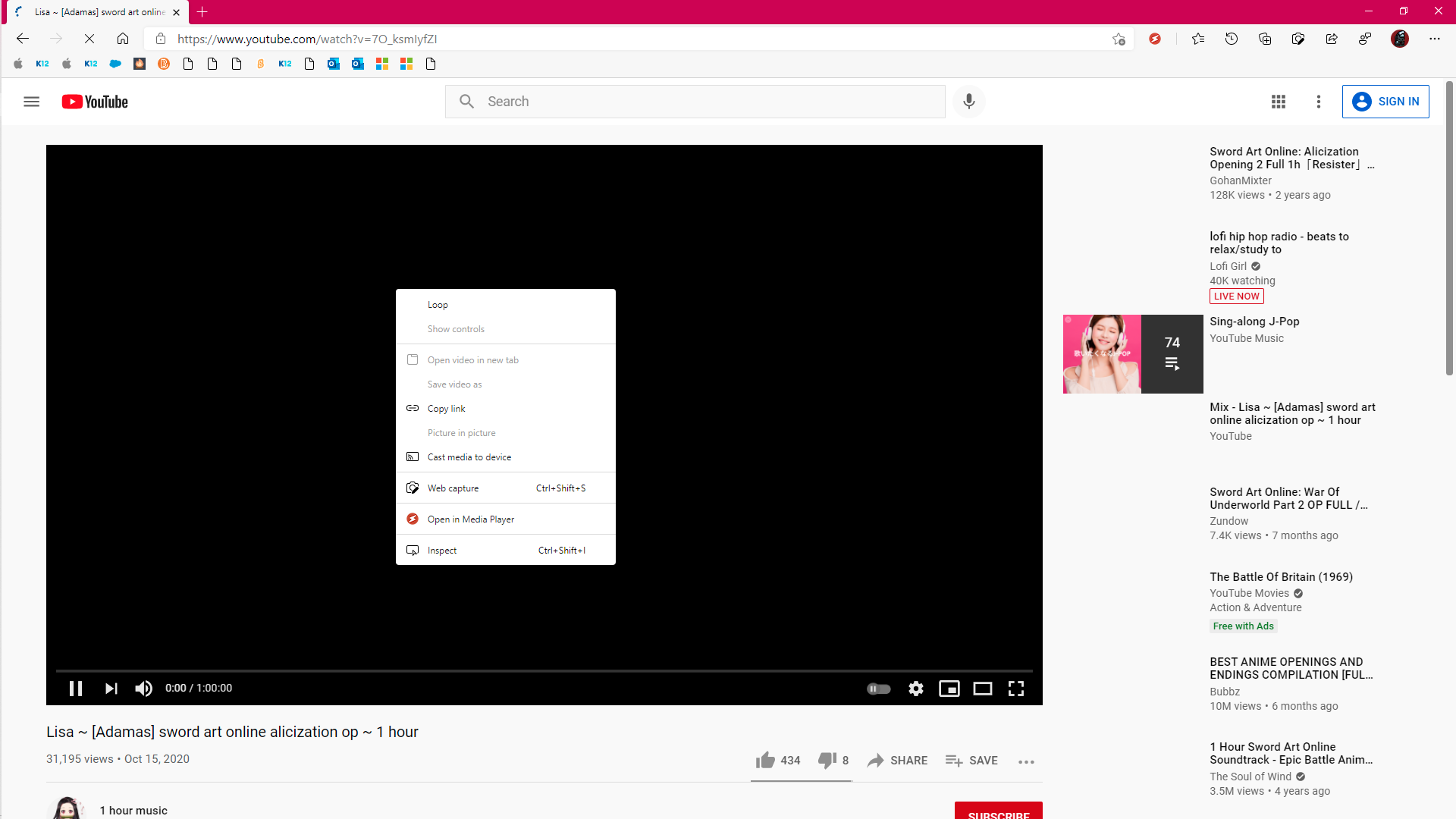 "save video as..." option when right clicking on a YouTube video is ...