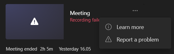Recording fail to upload - Microsoft Q&A