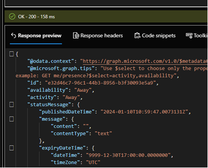 Graph API: Get presence endpoint can't return "OutOfOffice" value - Microsoft Q&A