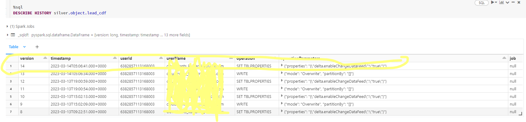 type_changes issue - Microsoft Q&A
