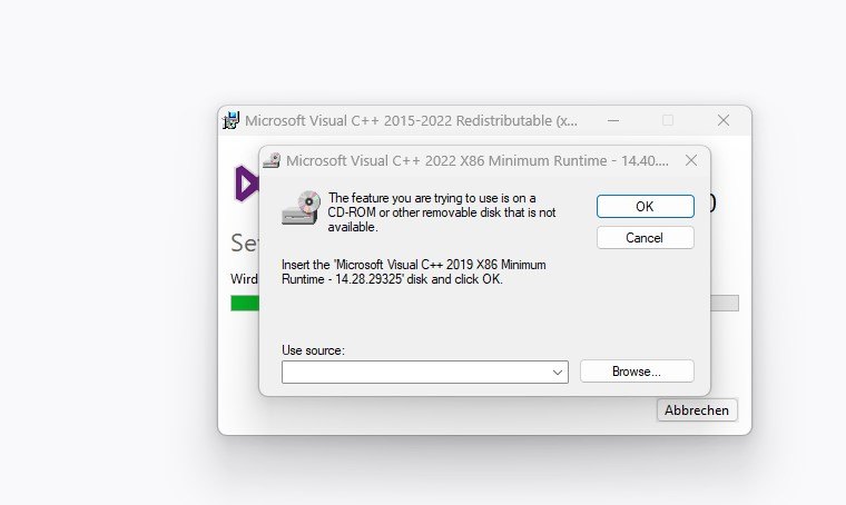 Microsoft Visual C ++ 2015-2022 lässt sich nicht installieren - Microsoft Q&A