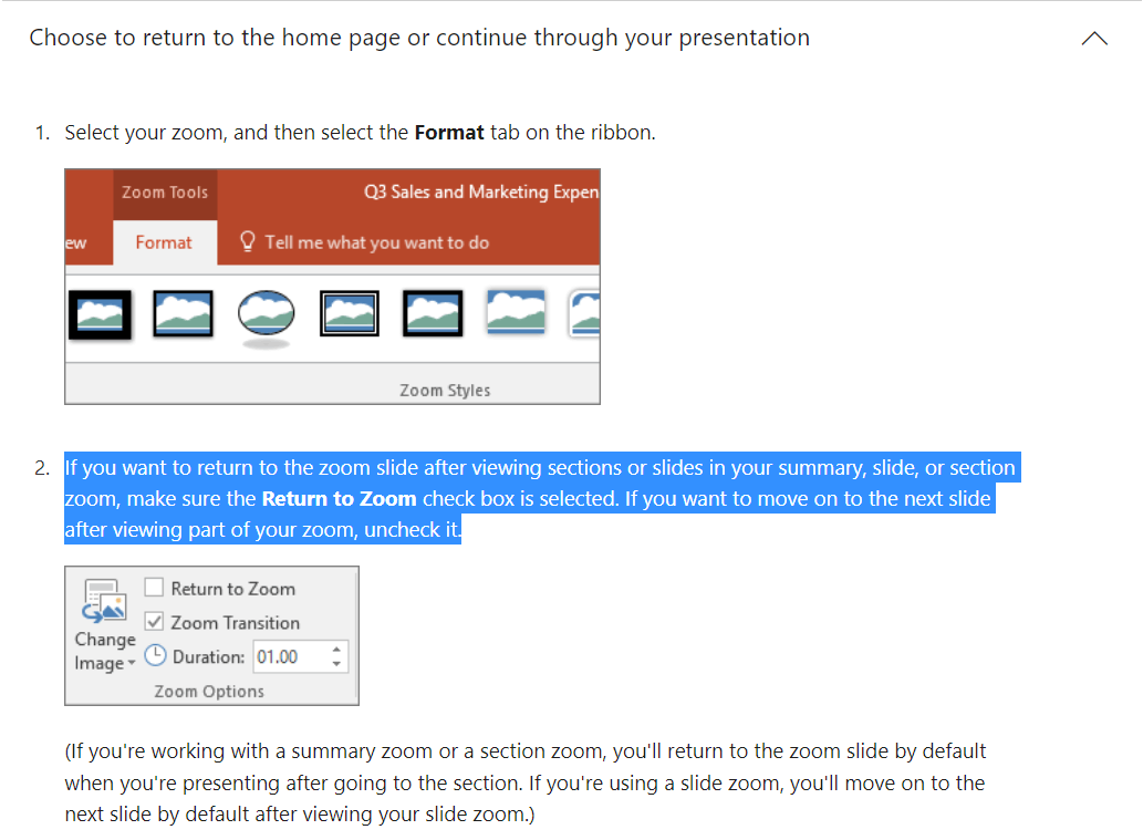 PowerPoint Zoom feature working differently between projects ...