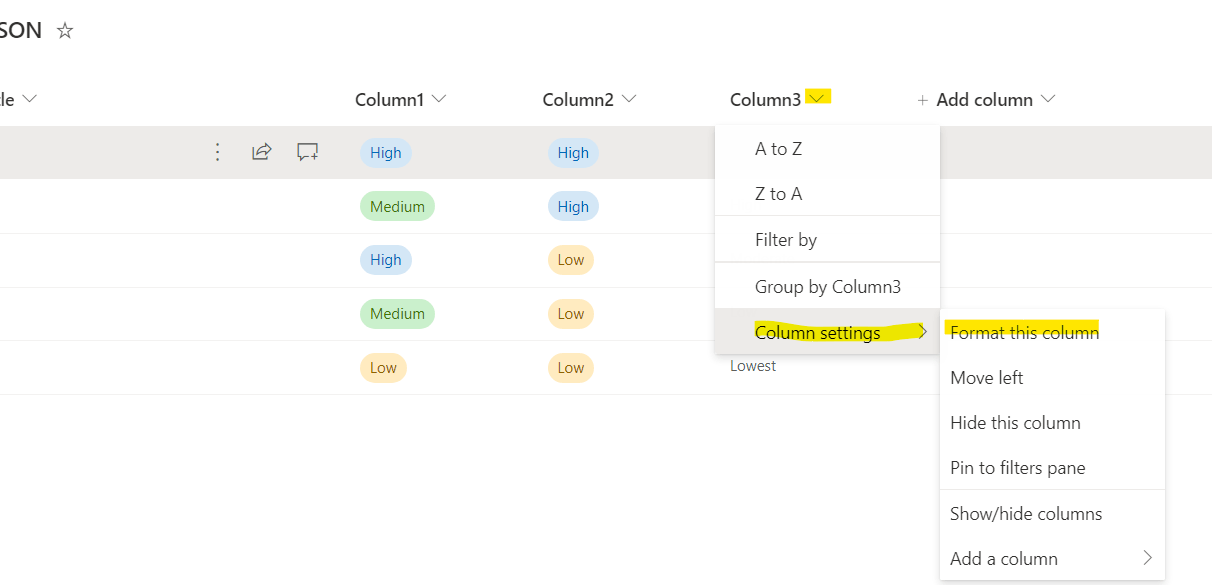 SharePoint format Calculated Column results using colored "Pills ...