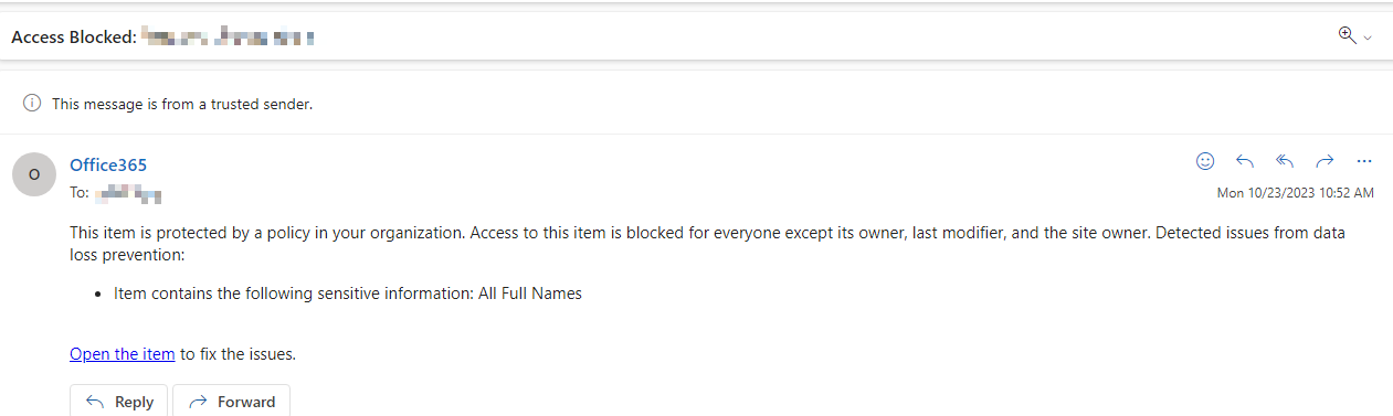 Data lost prevention - automatic report - Microsoft Q&A