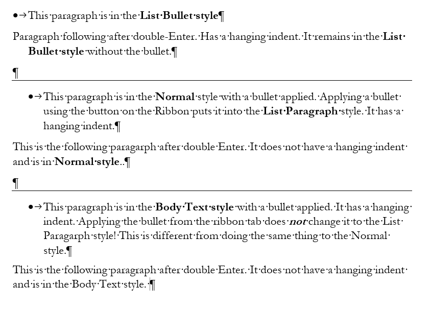 How to Automatically Revert to Normal or Body Text After Bullet List Style - Microsoft Q&A