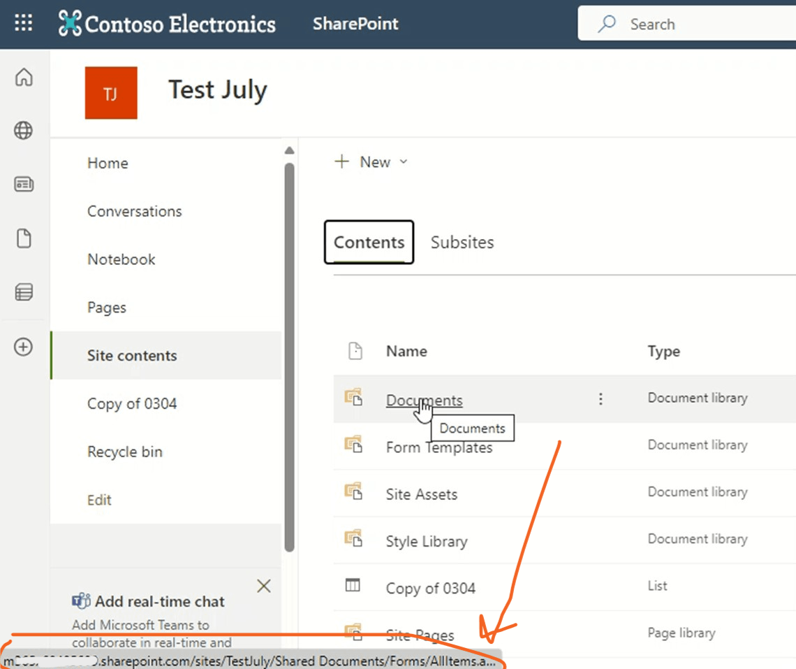 Document Library button missing from navigation site - Microsoft Q&A