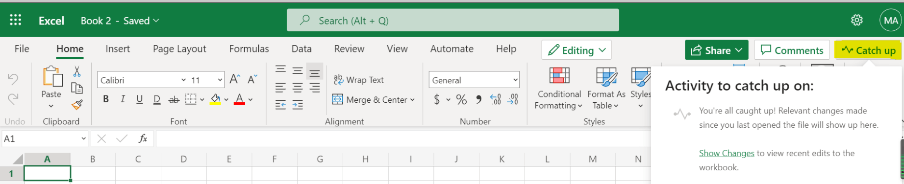 I want to know about the "Catch Up" features. And where can I go to do ...