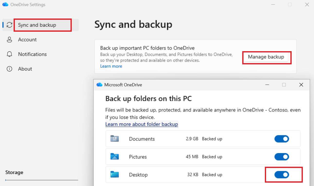 OneDrive - logged in with company one drive account, desktop synched to ...