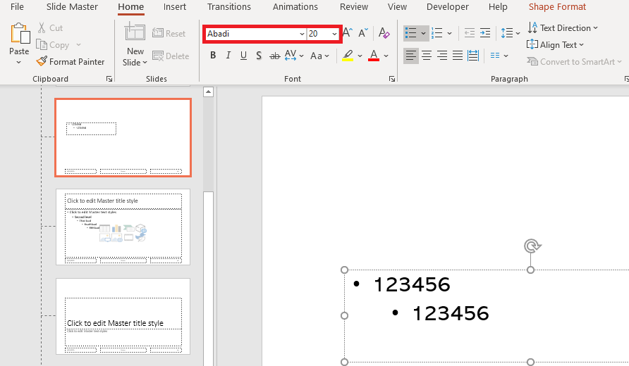 Powerpoint Slide Master Placeholders - why do fonts change from Slide ...