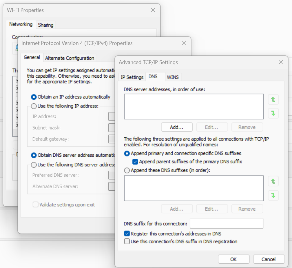 Why is my DNS servers not updating when connecting to a hotspot ...