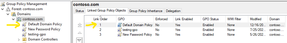 Default Domain Policy GPO is reset to defaults. - Microsoft Q&A