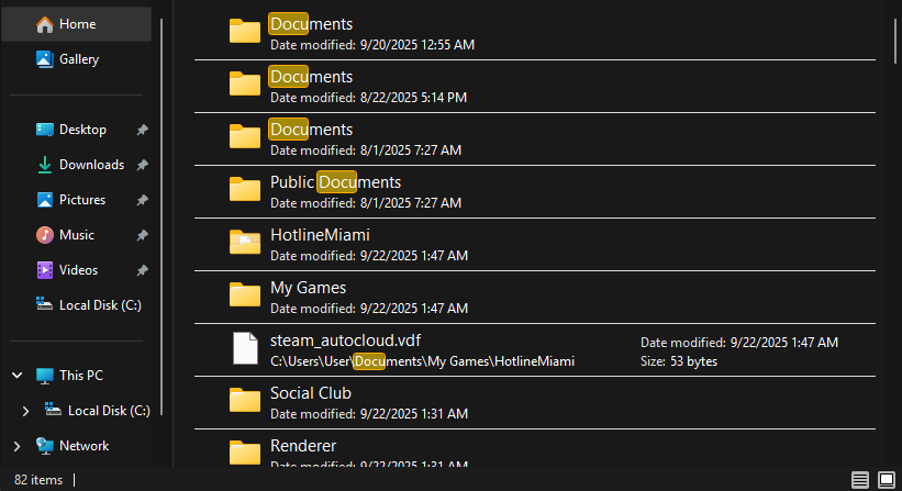 'Documents' folder not showing up unless I search for it. - Microsoft Q&A
