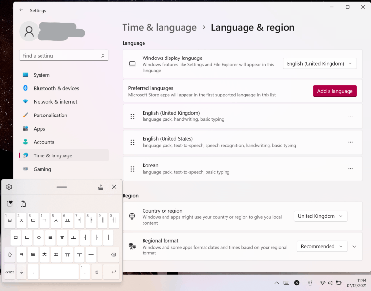 How to change touch keyboard layout like hardware keyboard type in ...